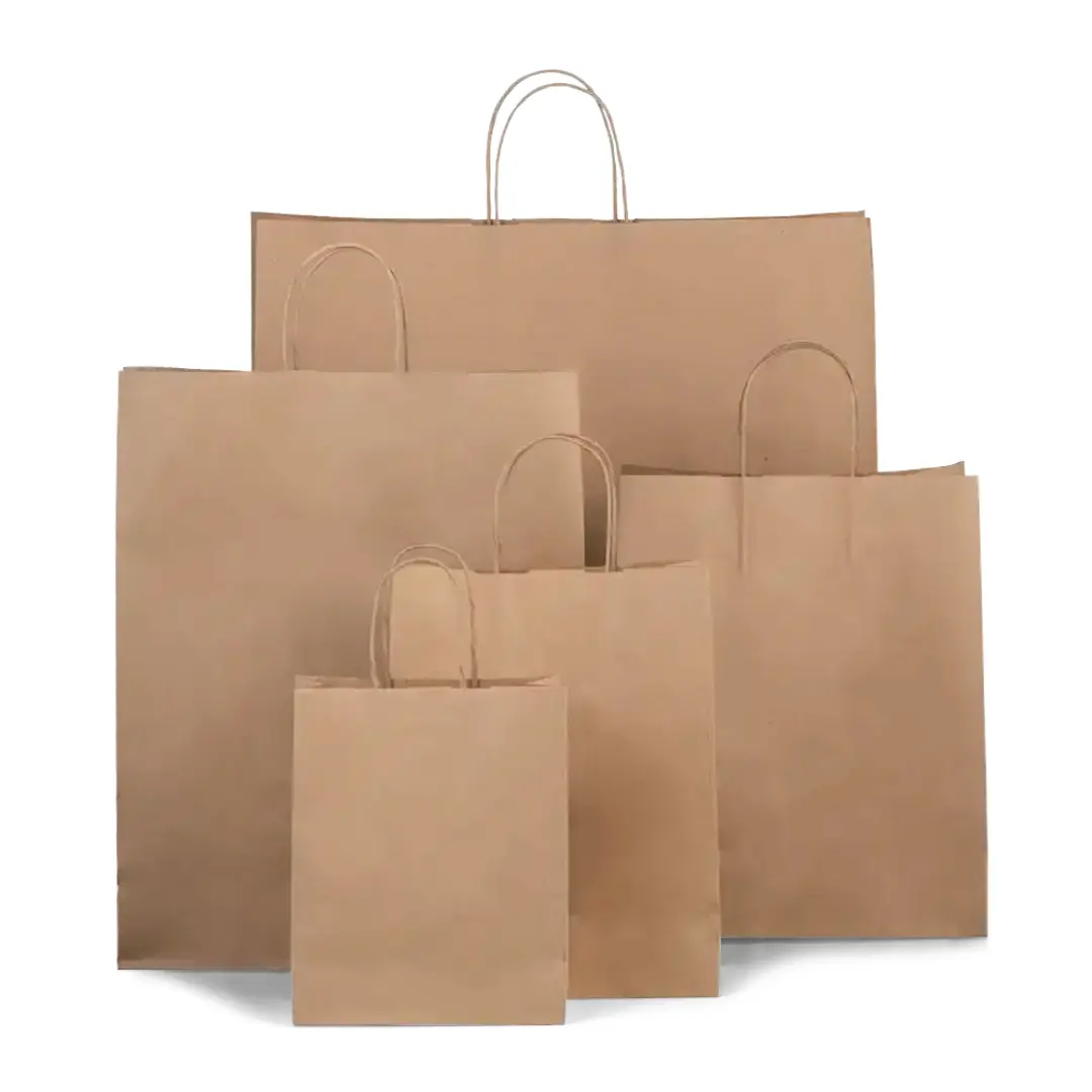 Kraft Twisted Paper Carrier Bags | Carrier Bag Shop