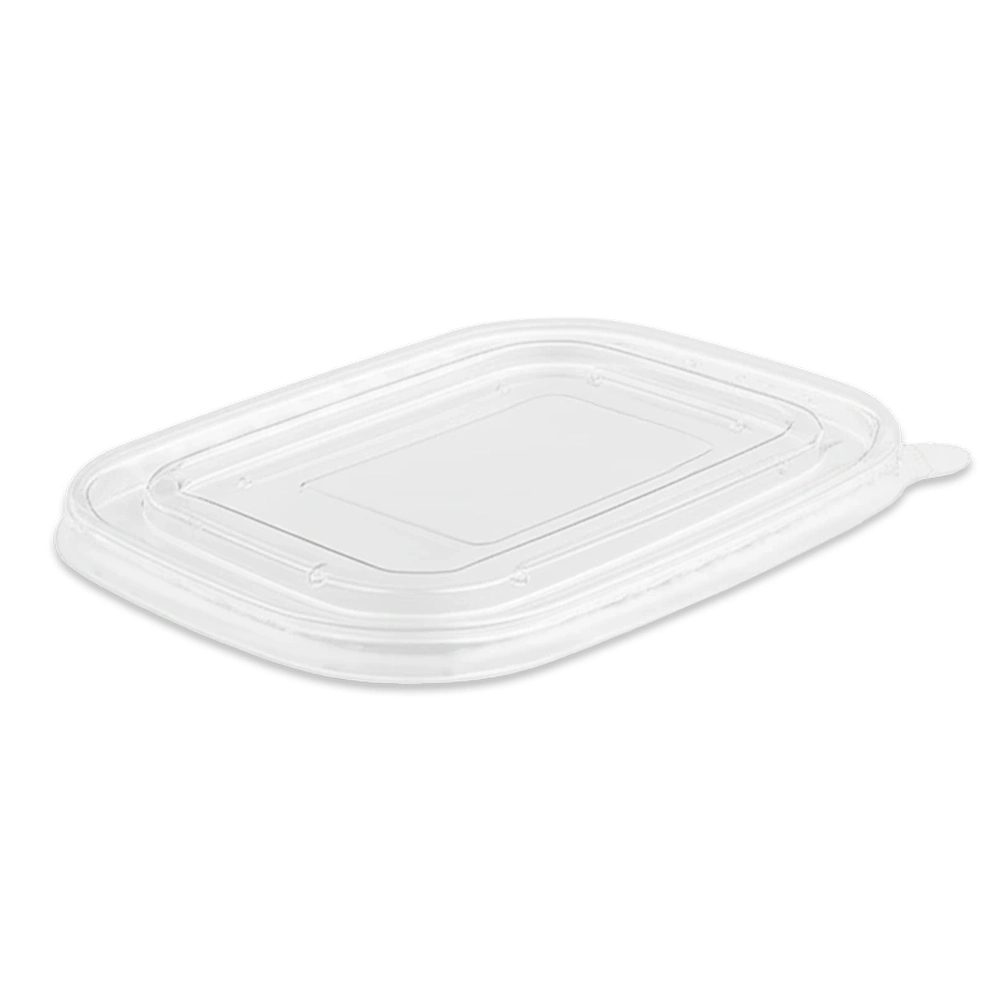 PP Lids for Rectangular Kraft Containers | Frosted and Leakproof