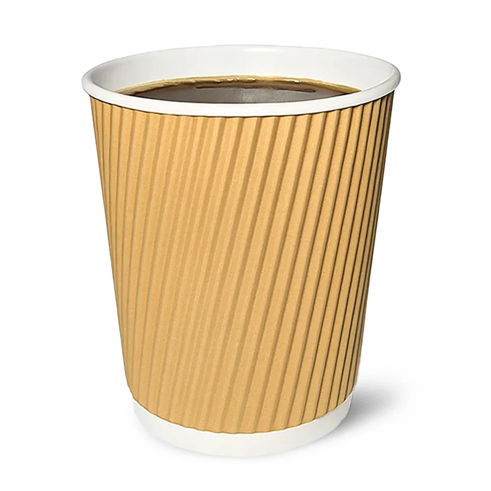 Brown Kraft Ripple Cups | Catering Disposables | Carrier Bag Shop
